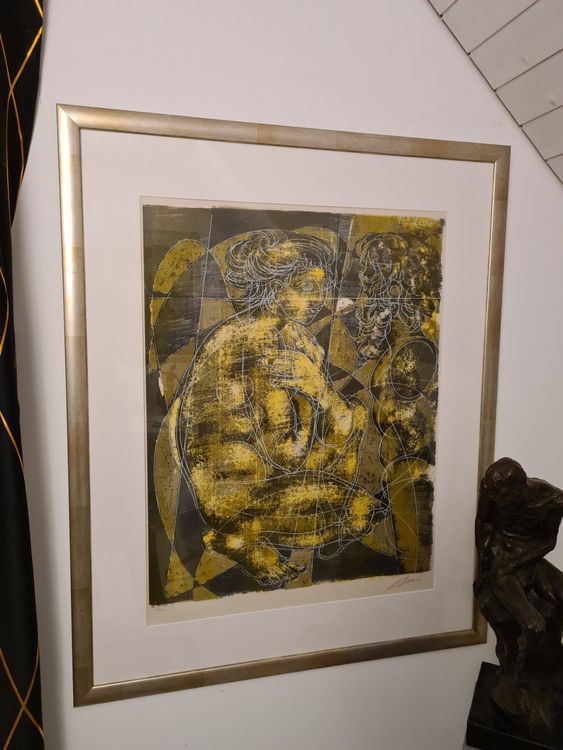 Grossflächige Lithographie von Hans Erni (Gebraucht) in Rotkreuz für CHF 790 – nur Abholung auf ...