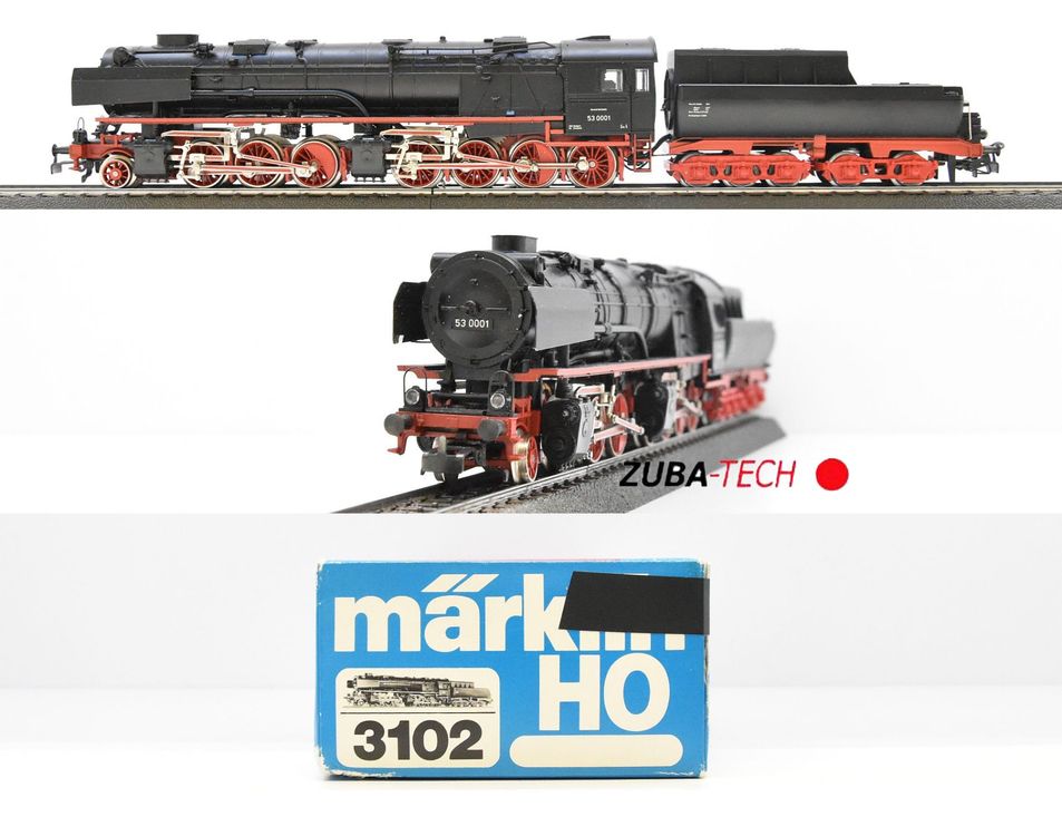 Märklin 3102 Dampflok BR 53 DR H0 WS Analog mit OVP (Gebraucht) in St ...
