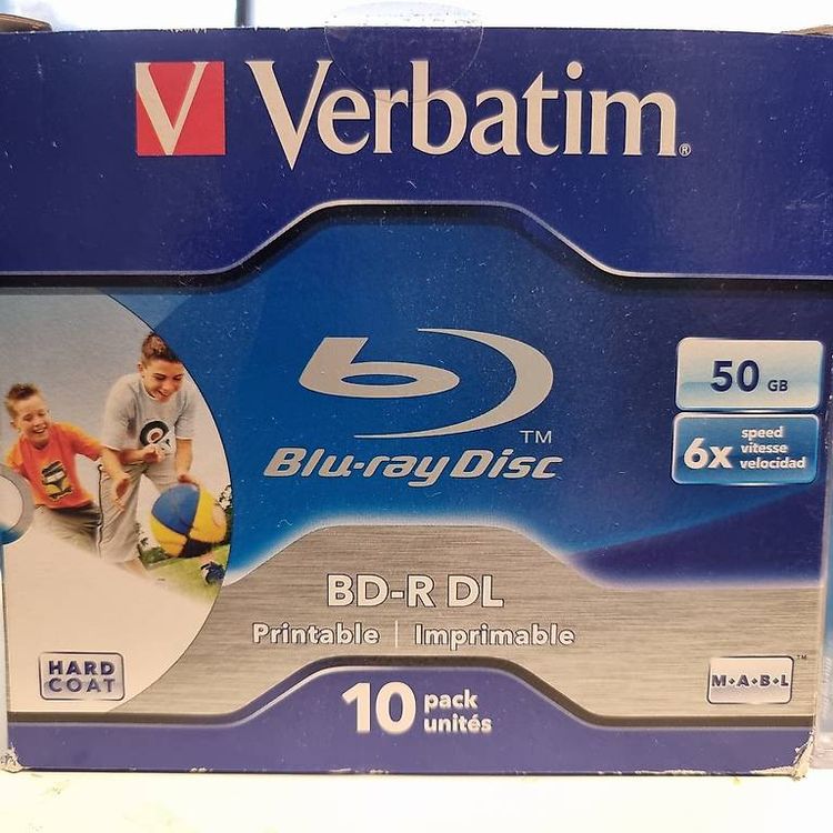9 Verbatim BD-R Dual Layer Printable-Disks Originalverpackt (Neu und originalverpackt) in ...