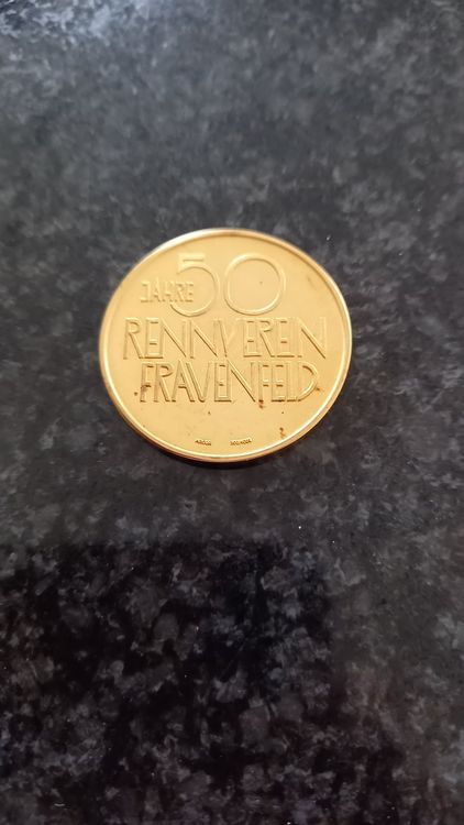 Rennverein Frauenfeld 50 Jahre 1919-1969 Gold (Neu (gemäss Beschreibung ...