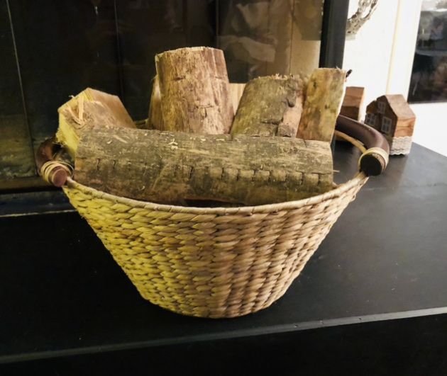 Holz Korb Kaminholz Ofen Grill Holzkorb Zeine Gelte (Gebraucht) in ...