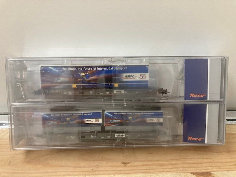 Roco H0 76198 2-tlg. Set: Einheitstaschenwagen, Hupac (Neu und ...