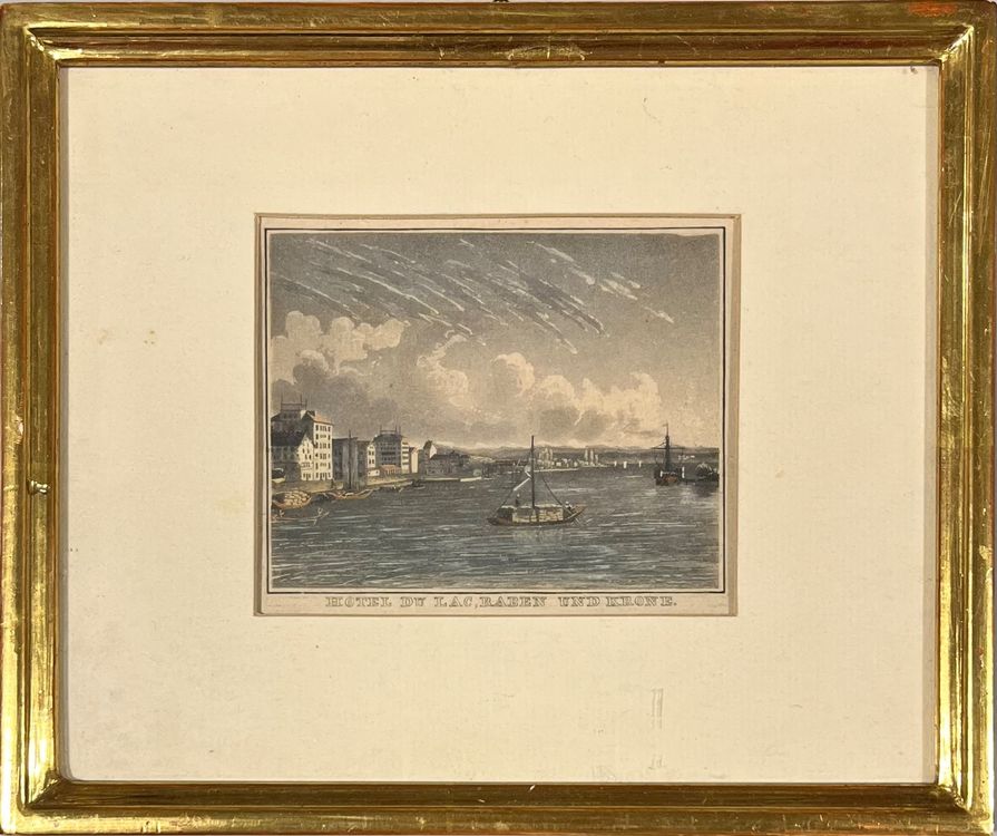 Kolorierte Stich Hotel du Lac , Raben und Krone (Gebraucht) in für CHF ...