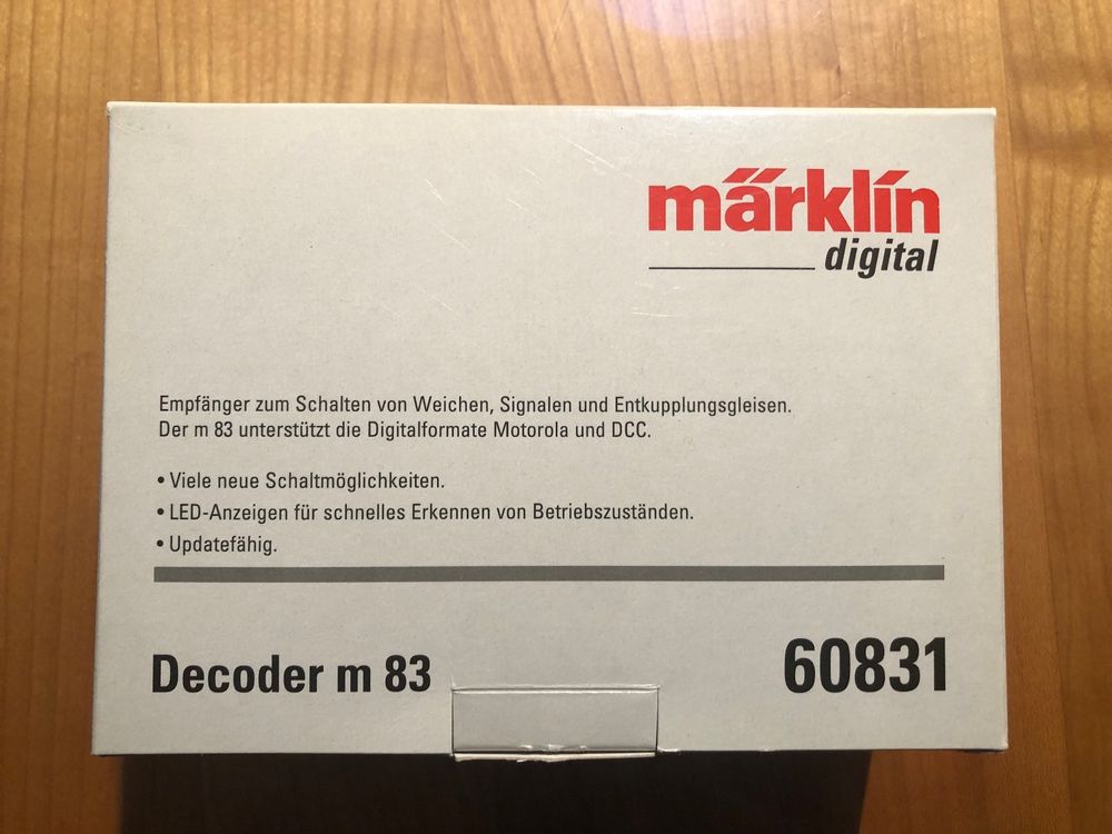 Märklin Decoder m83 (60831) (Neu und originalverpackt) in Vilters für CHF 50 – mit Lieferung auf ...