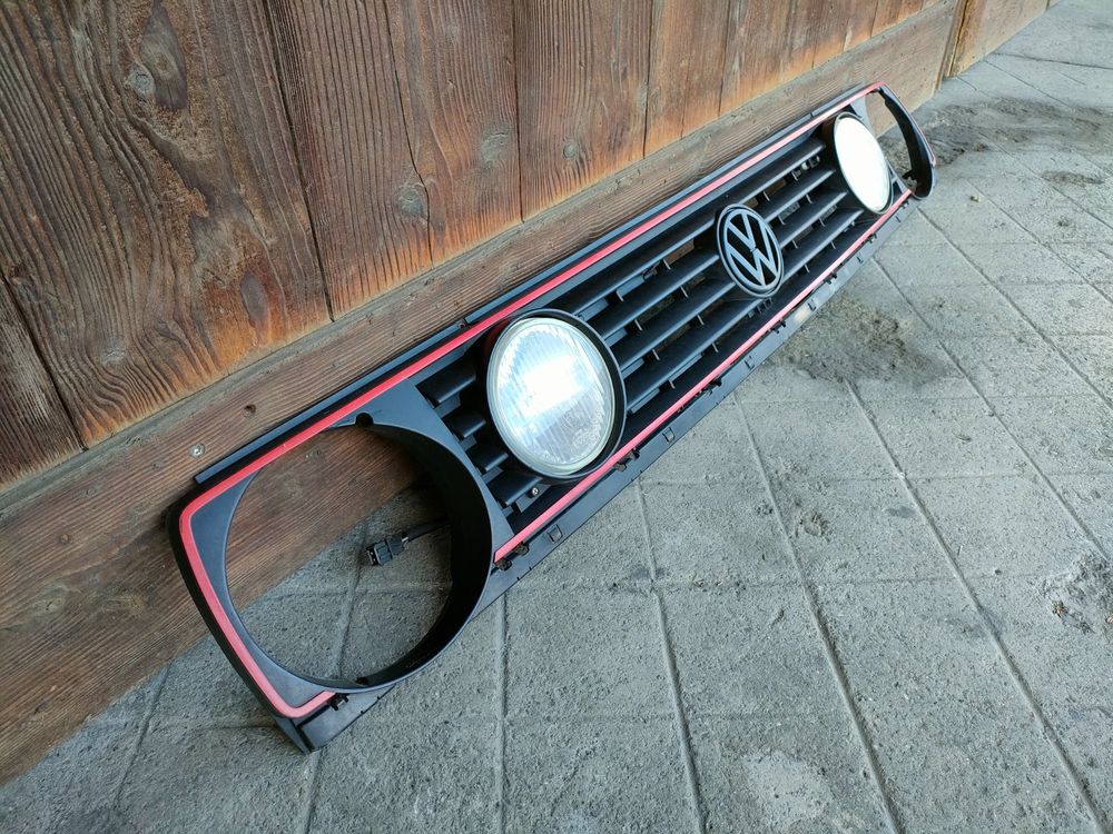Kühlergrill VW Golf 2 GTI, original G60 mit Fernlichter | Kaufen auf ...