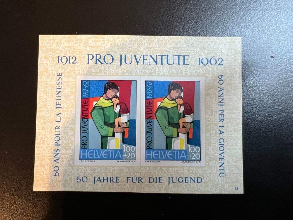 1 bloc timbre neuf** Pro Juventute 1962 selon photo (Gebraucht) in ...