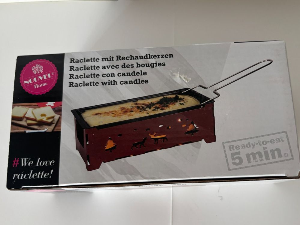 Raclette Ofen mit Kerzen, ideal für Winterabende(4Stk.) (N) (Neu und ...