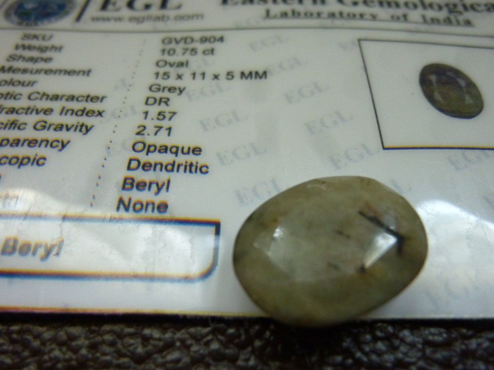 Vrai/echte 10.75ct Beryl + Certificat (Neu (gemäss Beschreibung)) in lugnez für CHF 3 – mit ...