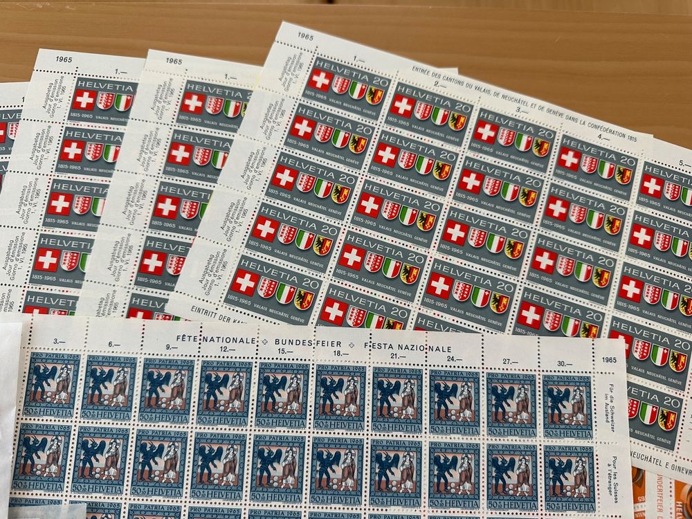 Ungestempelte Briefmarken Schweiz - Frankatur-Wert CHF 200 (Neu (gemäss Beschreibung)) in ...