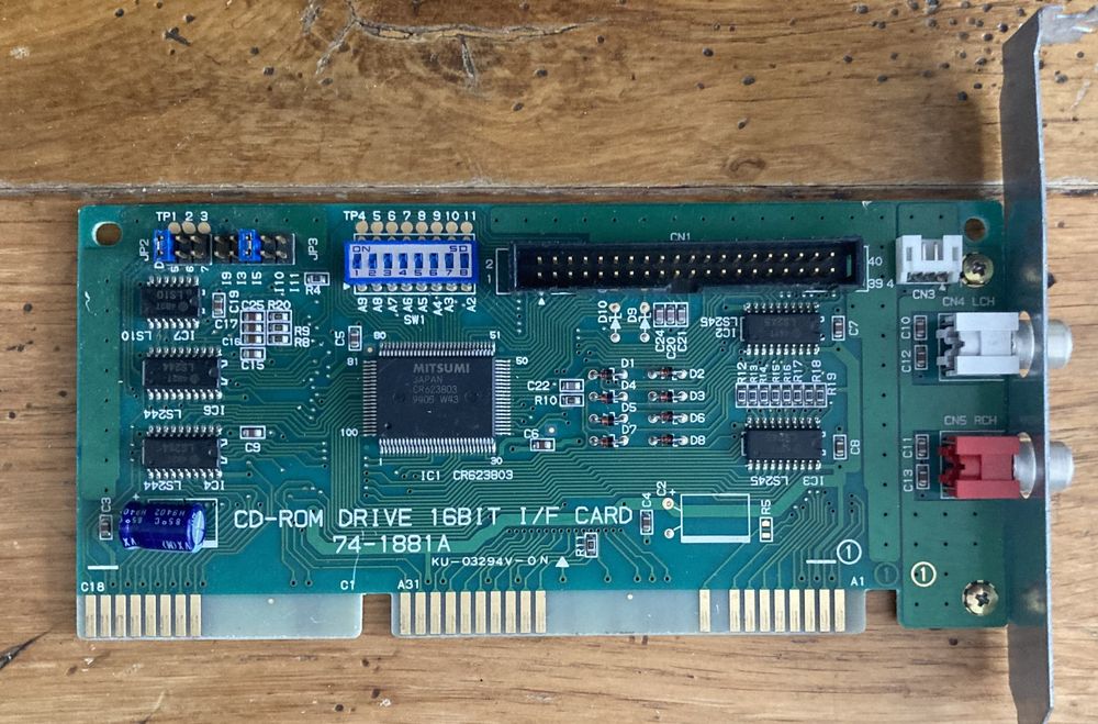 Mitsumi CD-ROM DRIVE 16BIT I/IF Card ISA Controller 74-1881A (Gebraucht ...