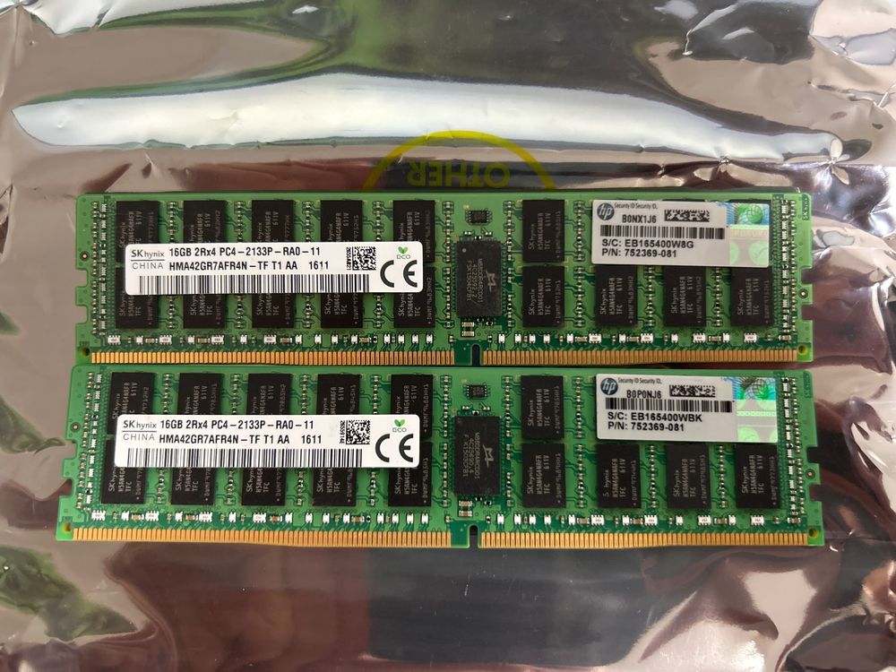 2x 16GB (32) SK Hynix DDR4 ECC PC4-2133P RAM (D'occasion) à Hauterive ...