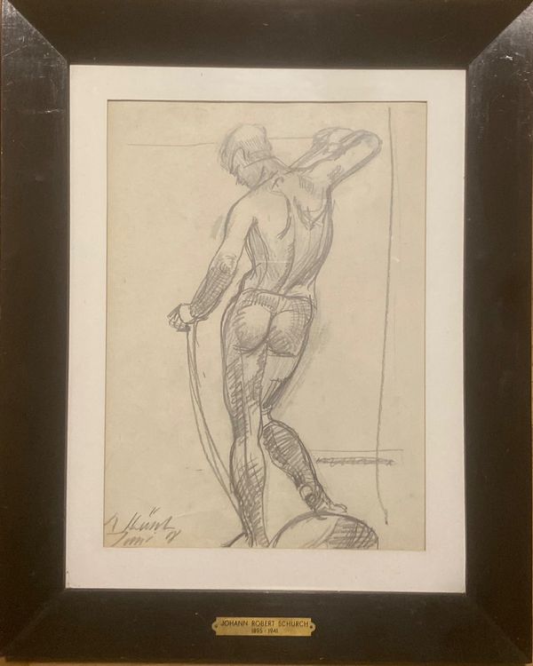 Johann Robert SCHUERCH (1895-1941) männlicher Akt Zeichnung (Gebraucht) in Root für CHF 189 ...