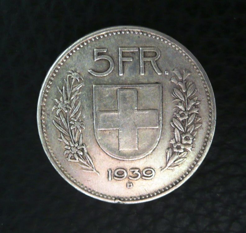 5.-- CHF 1939 (silber?) (Gebraucht) in Zürich für CHF 8 – mit Lieferung auf Ricardo kaufen