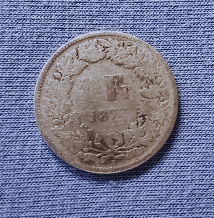 1 Franken 1877 seltene und uralte Silbermünze ab nur 1 Fr !! | Kaufen auf Ricardo