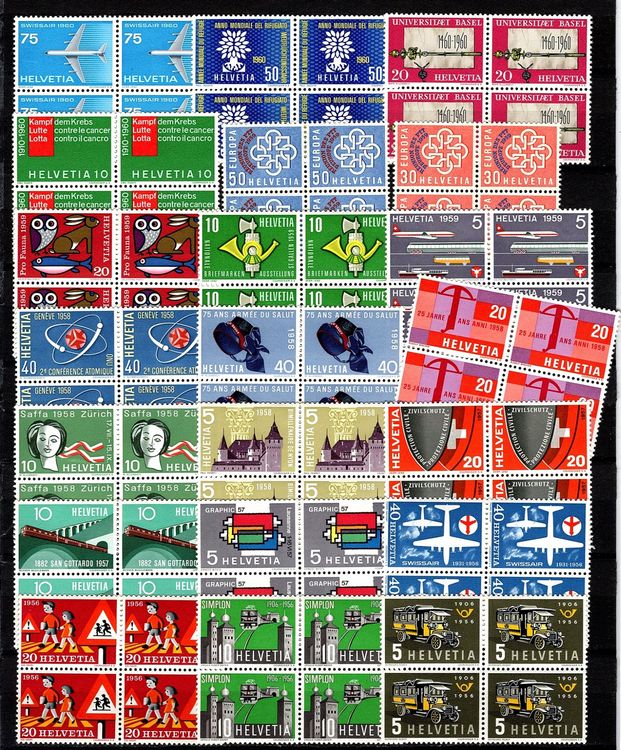 Sammlung CH Viererblocks ** (308) (Neu (gemäss Beschreibung)) in Burgdorf für CHF 5.9 – mit ...