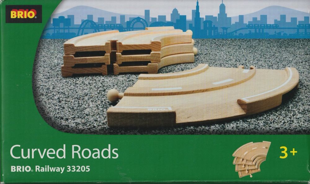 BRIO 33205 CURVED ROADS WOODEN TRACK SYSTEM new (Neu und ...