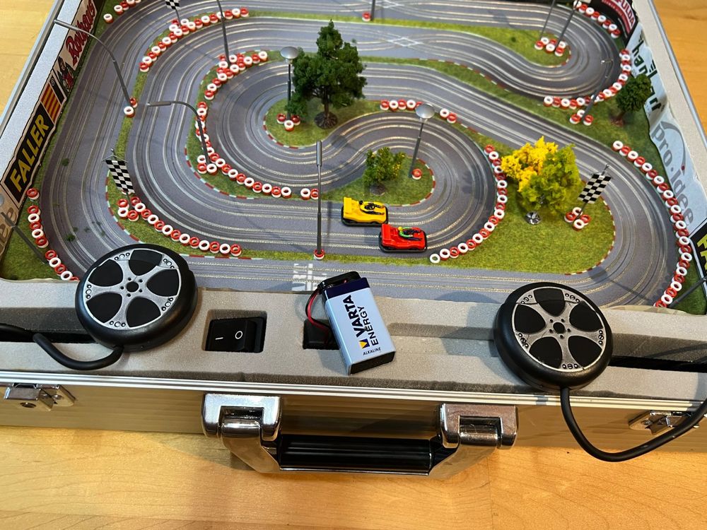 FALLER Mini Go-Kart-Rennbahn im ALU Koffer - 1:87 - RARITÄT (Neu ...