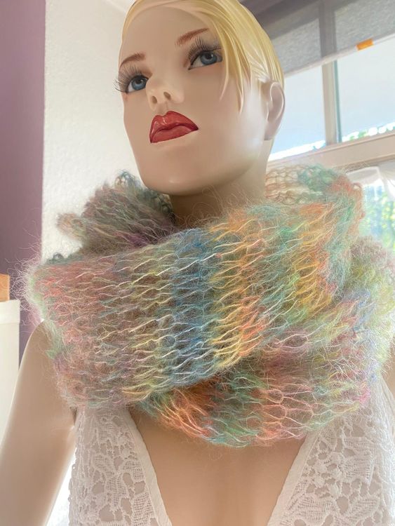 Elfen Feen Einhorn Sommer Schal Mohair Seide strick Loop neu (Neu und ...