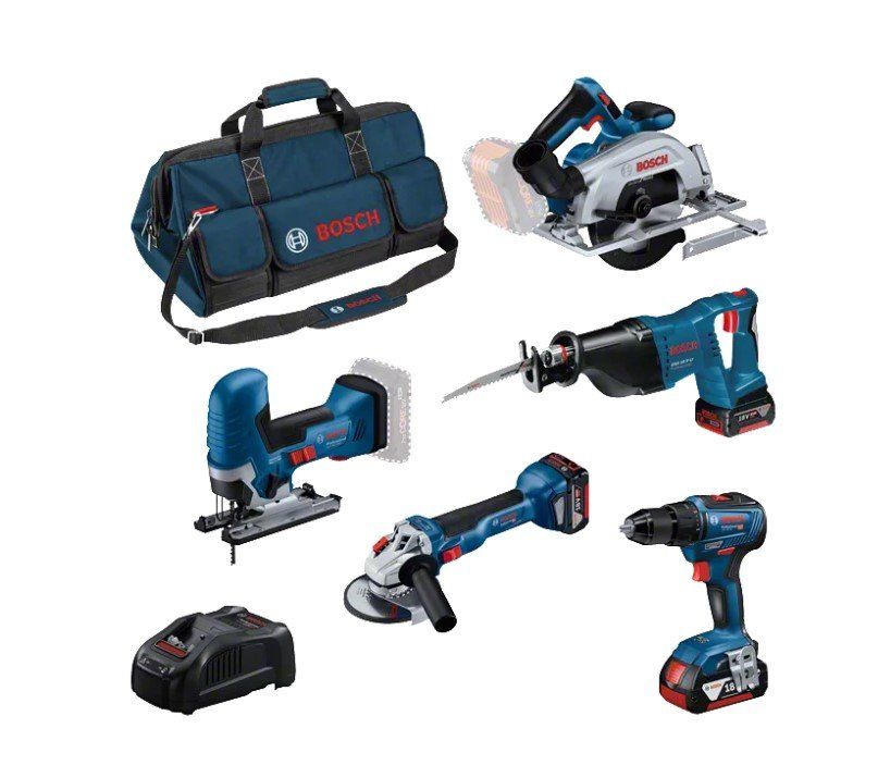 Bosch 18V Profi-Set (GSR;GWS;GKS;GSA;GST) (Neu und originalverpackt) in ...