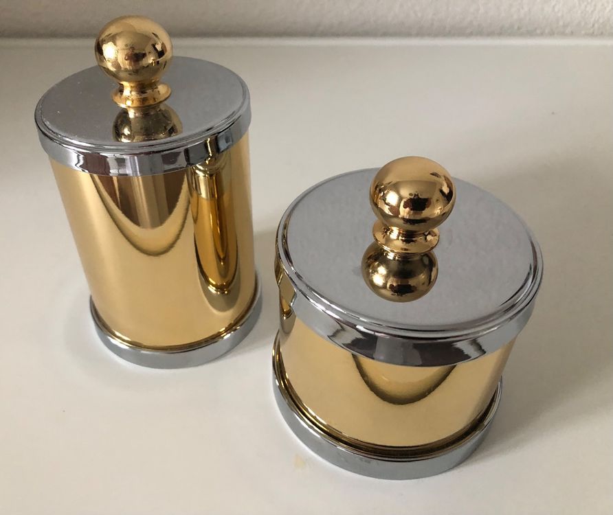 2 Goldene Dosen mit Deckel, Aufbewahrung (Gebraucht) in Bülach für CHF ...