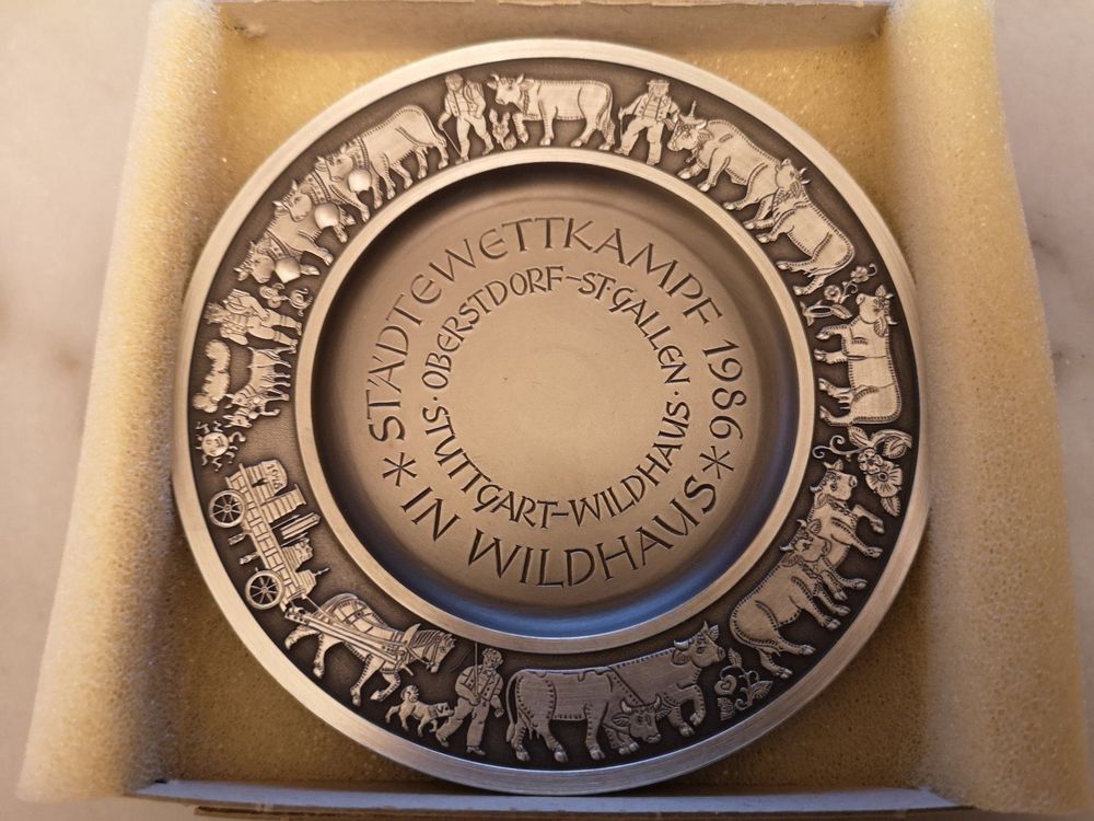 Zinn Teller Zinnteller Städtewettkampf 1986 Wildhaus Schweiz (Neu ...