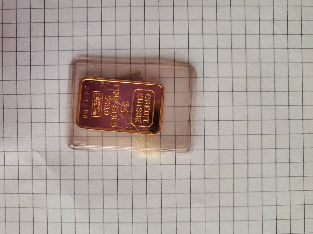 5gr. Gramm Fine Gold 999.9 von Credit Suisse neu | Kaufen auf Ricardo