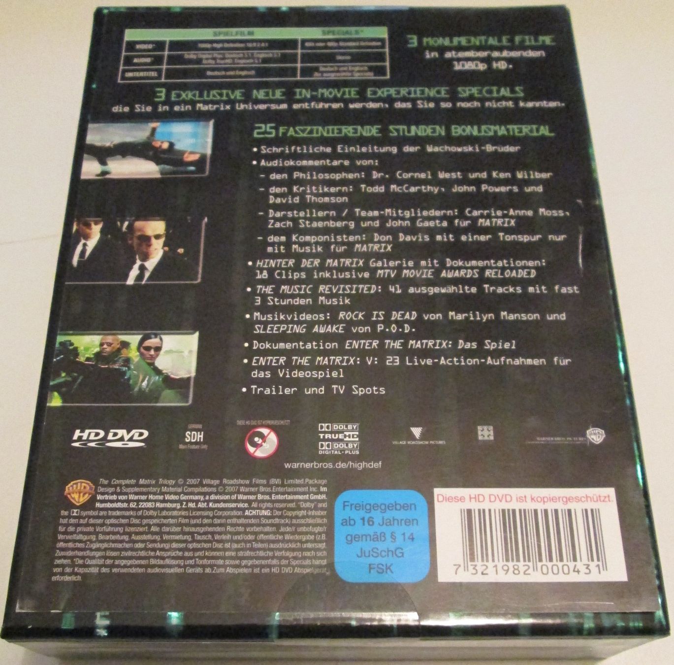 Matrix Trilogie HD DVD Komplettbox - Top Zustand! (Gebraucht) in ...