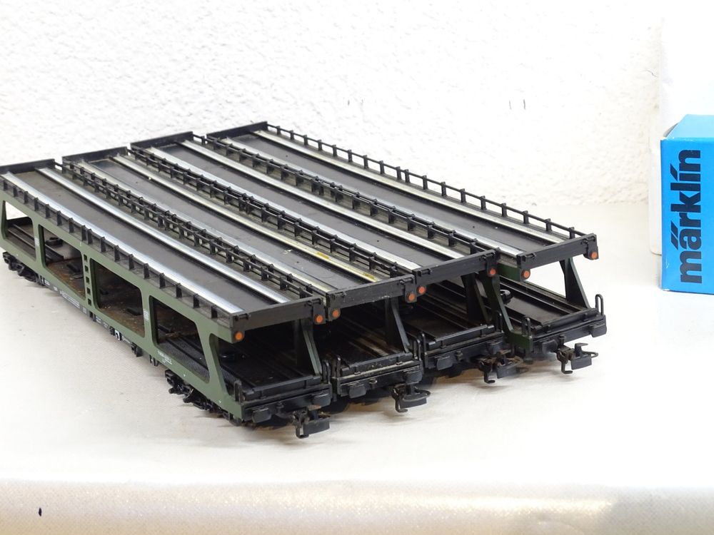 Märklin 4 x 4084 Autotransporter Grün, DB, H0, WS/AC,OVP (Gebraucht) in ...
