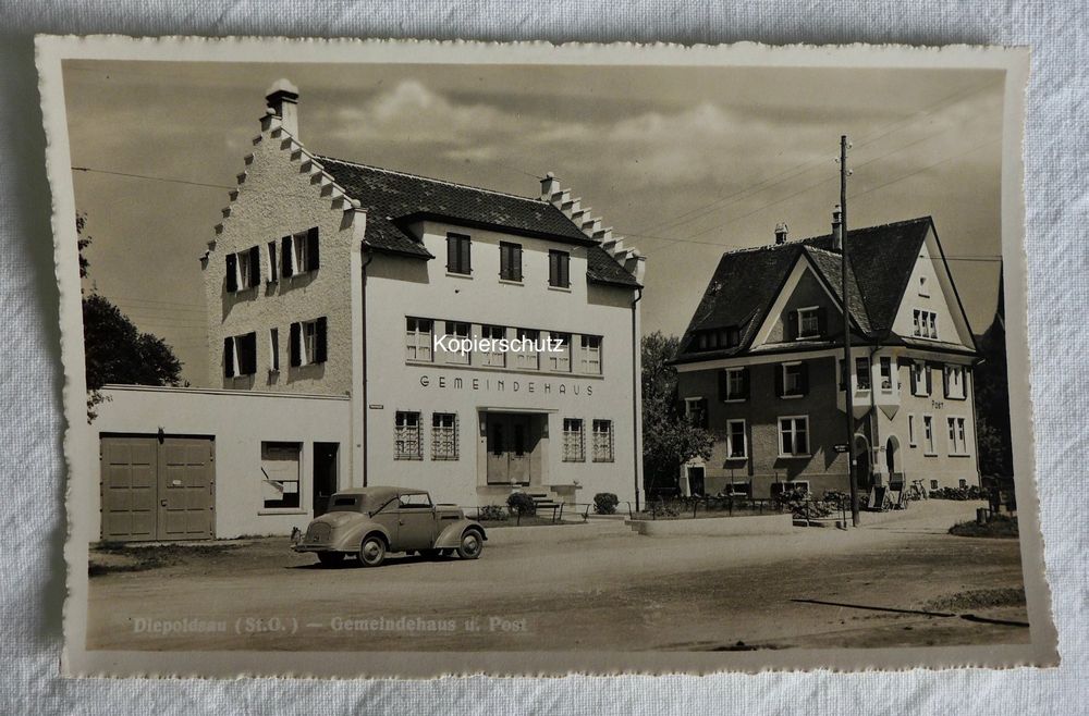 AK DIEPOLDSAU SG, Gemeindehaus und Post, Oldtimer (Gebraucht) in Wallisellen für CHF 8 – mit ...