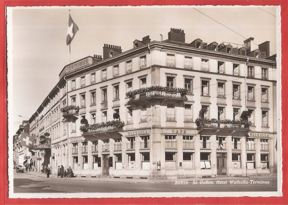 St. Gallen - Hotel Walhalla-Terminus - ca. 1940 | Kaufen auf Ricardo