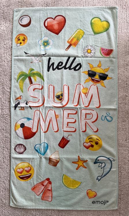 Emoji, HELLO SUMMER, Tuch | Kaufen auf Ricardo