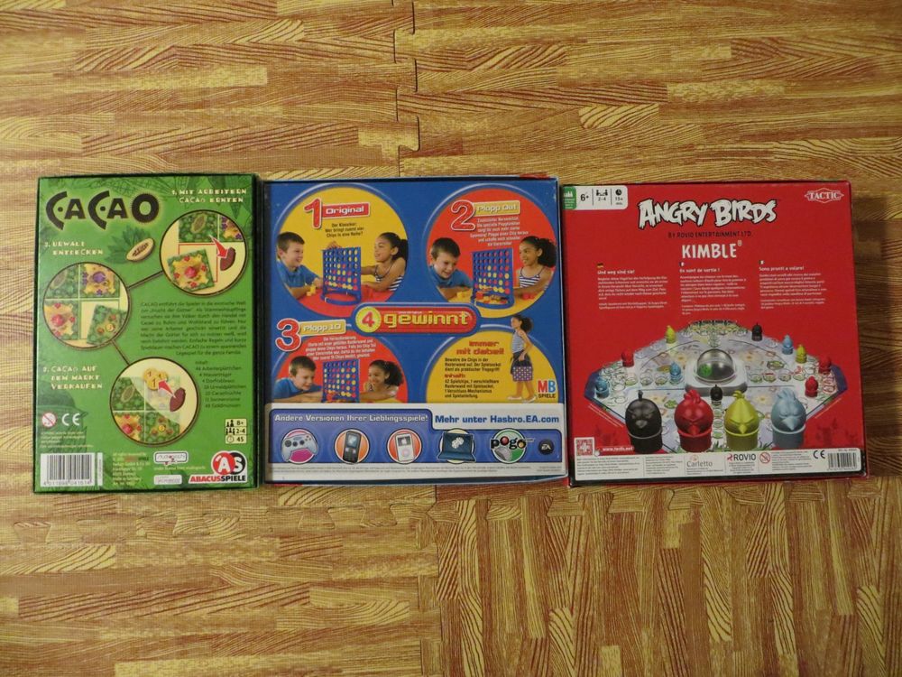 Drei Brettspiele - Cacao, Vier gewinnt, Angry Birds Kimble | Kaufen auf ...