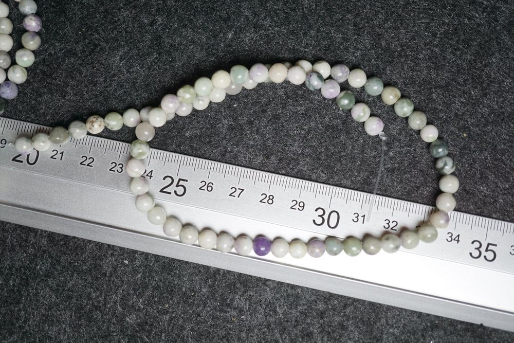 Jade Mit Lila Tibet Kugel 6mm Strang Topstone (Neu und originalverpackt ...