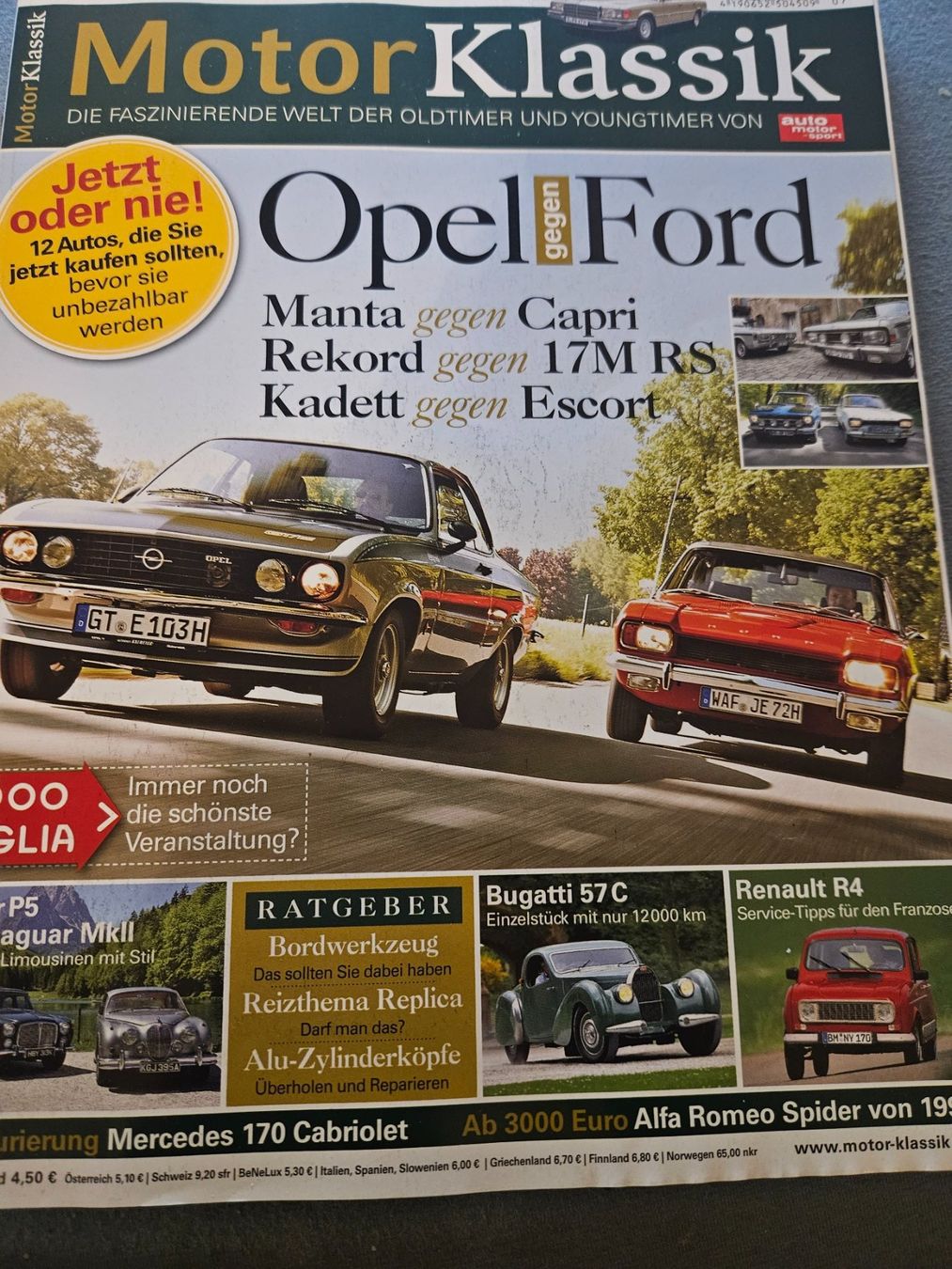 Motor Klassik 7/13 Opel vs Ford Rover P5 Jaguar MK II R 4 xx (Gebraucht) in Flawil für CHF 14 ...