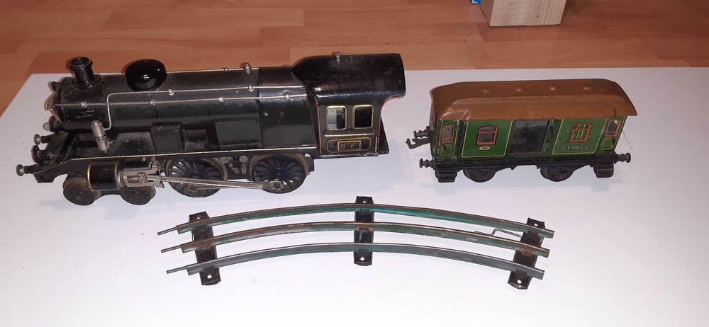 Märklin Spur 1 Dampflok und Gepäckwagen / Antik / Elektrisch (Gebraucht ...