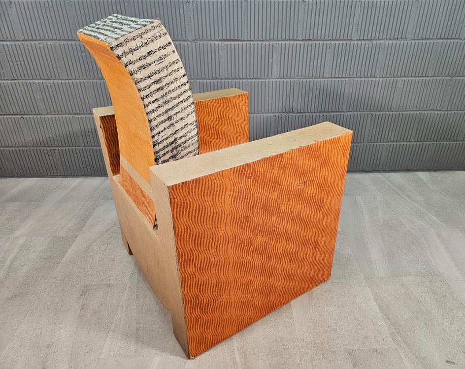 Music Paper Mache Arm-Chair, Pappmaché Armlehnstuhl Sessel (Gebraucht ...
