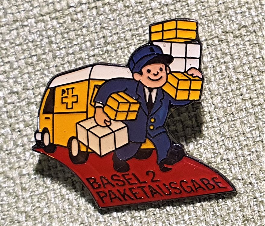 N579 - Pin PTT Postauto Basel 2 Paketausgabe (Gebraucht) in Reinach BL ...