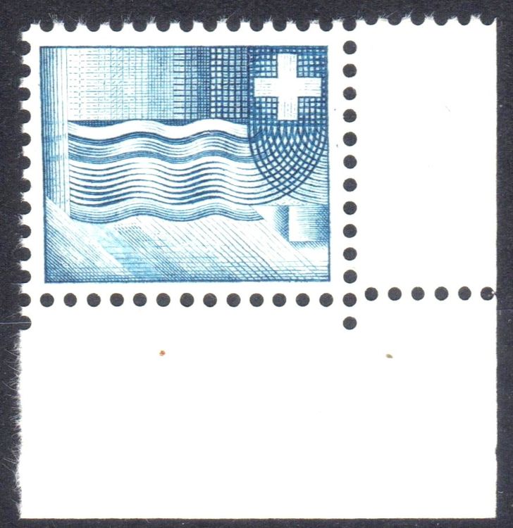 Probedruck 1970 blue dummy stamp (Gebraucht) in Chavornay für CHF 3 ...