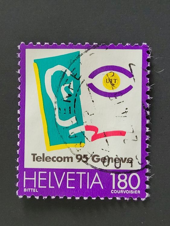 Timbre CH 1995 (5. IX.) N° 885 (b) Télécom '95 in Genf (Gebraucht) in ...