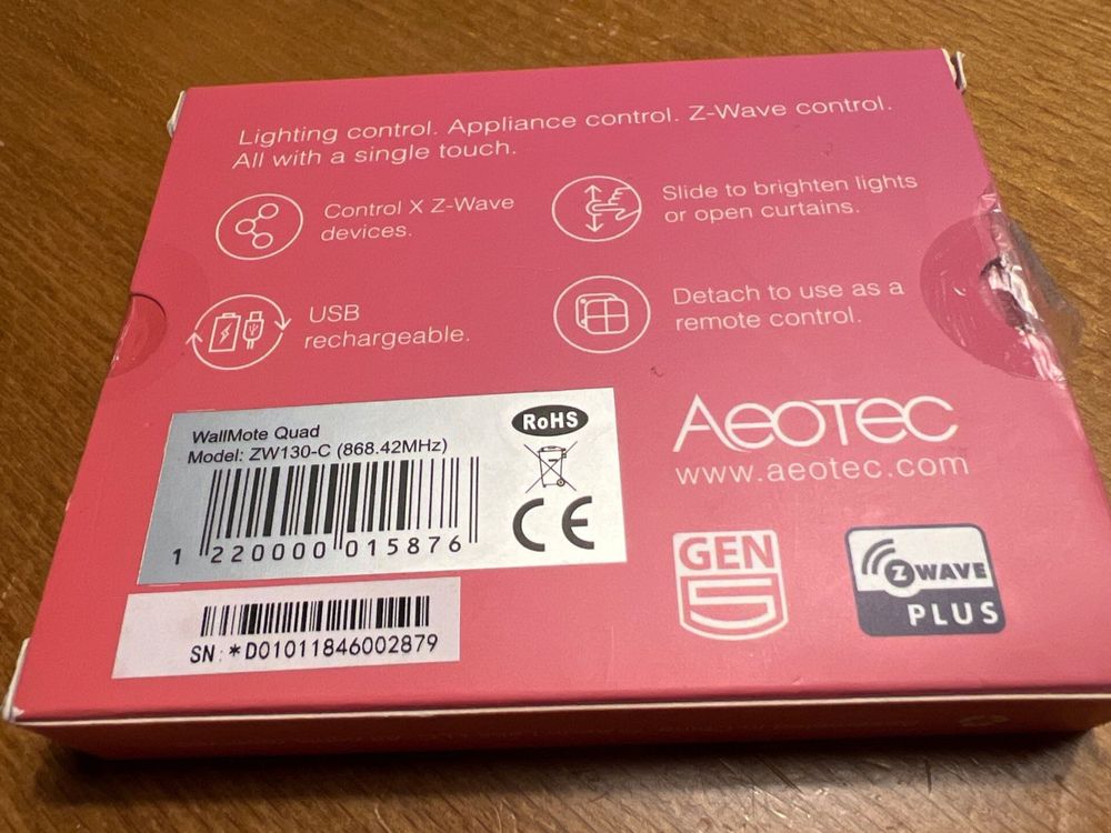 AEOTEC WallMote Quad Z-Wave Taster (Gebraucht) in Grosshöchstetten für ...