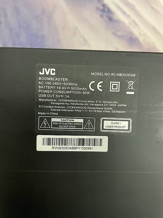 JVC RV-NB300DABBP Radio Boomblaster mit CD, USB, Bluetooth (Gebraucht ...