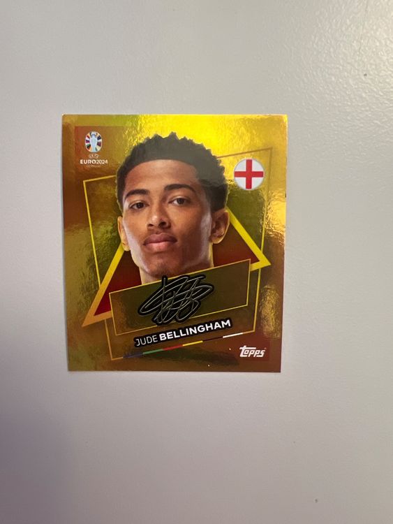 JUDE BELLINGHAM GOLD SIGNATURE. Topps ENG SP Uefa Euro 2024 (Neu ...