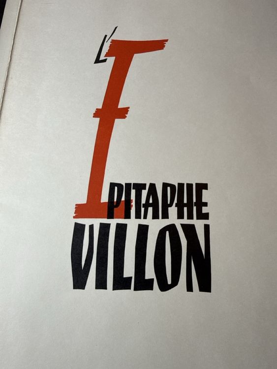 François VILLON Épitaphe ou la ballade des pendus Litho de P (Gebraucht ...
