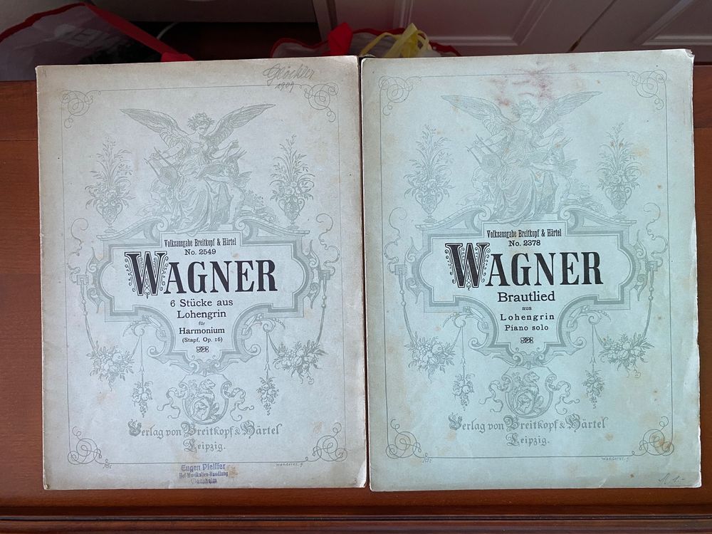 Wagner - 2 antike Noten Lohengrin / Brautlied Ed Breitkopf (Gebraucht ...