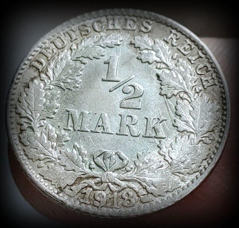 DEUTSCHLAND 1/2 MARK 1918 F SILBER | Kaufen auf Ricardo