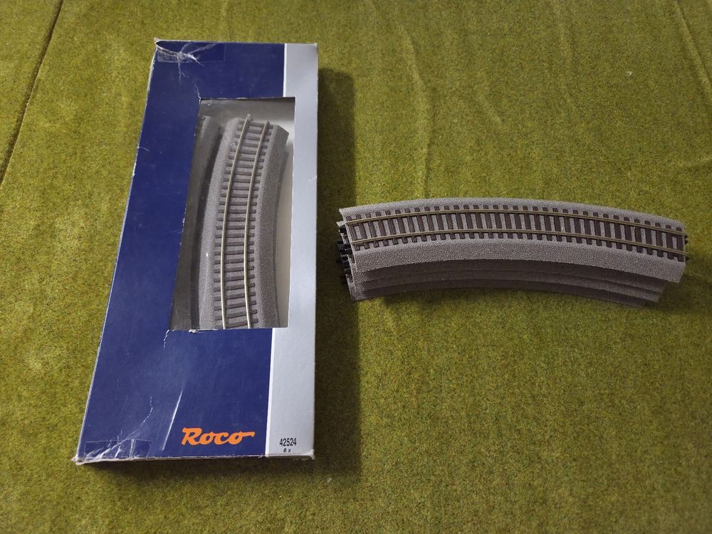 Roco Line H0 42524 Gebogenes Gleis mit Bettung Radius R4 | Kaufen auf Ricardo