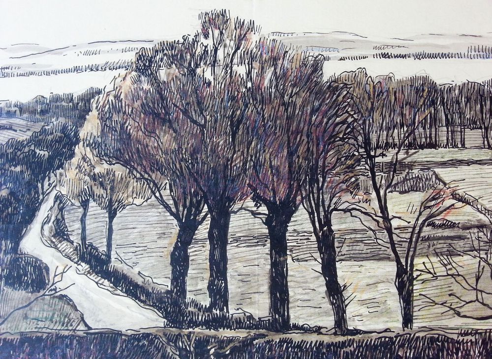 Jacques Jacobi: St. Maurice, Tuschezeichnung 1943 (IV) (Gebraucht) in ...