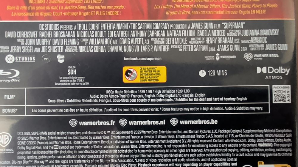 Superman 2025 Blu-ray neuf - Film Super Héros DC Comic (Neu (gemäss ...