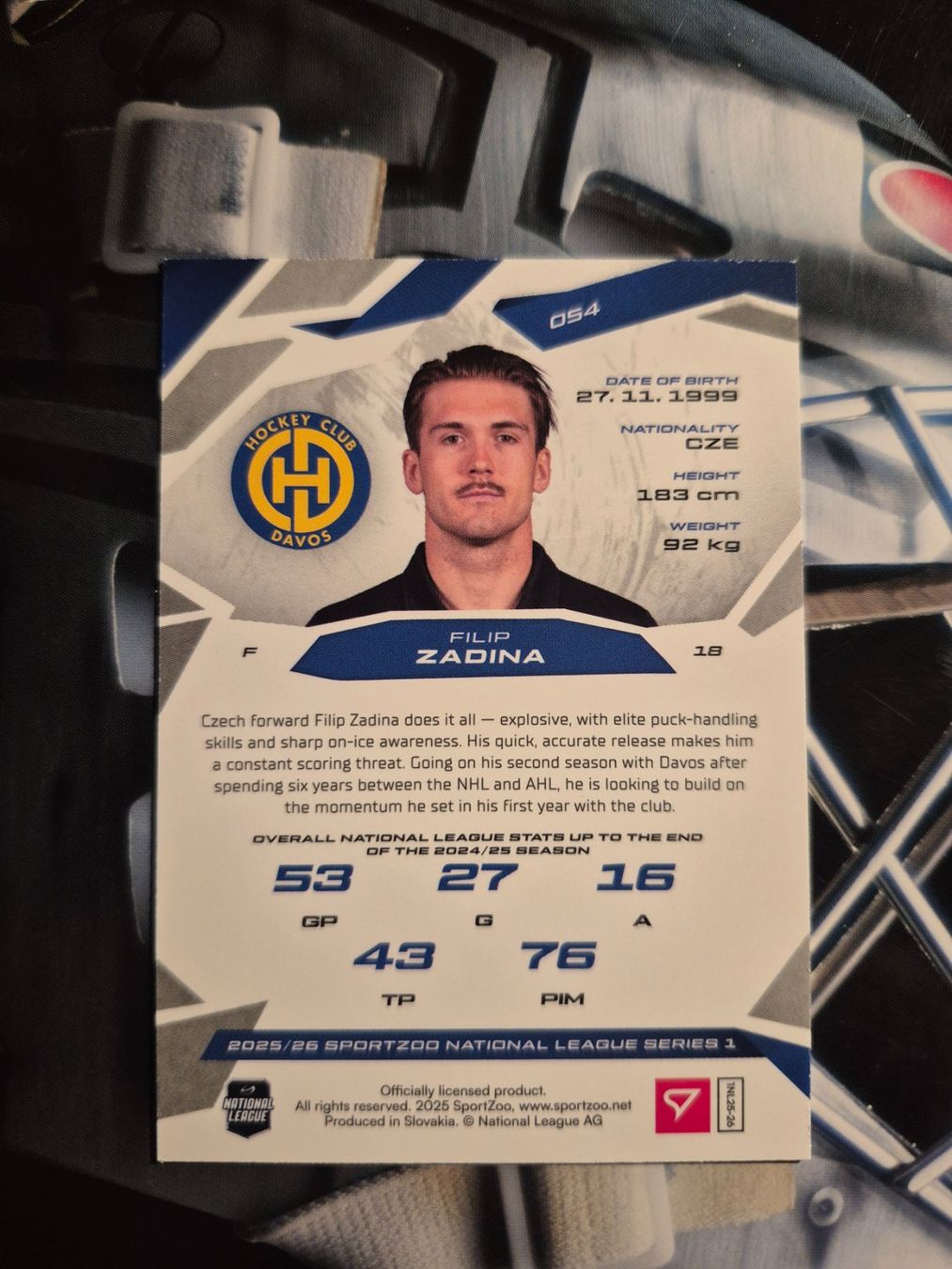 Filip Zadina HC Davos 2025/26 Sportzoo (Gebraucht) in Treiten für CHF 1 ...