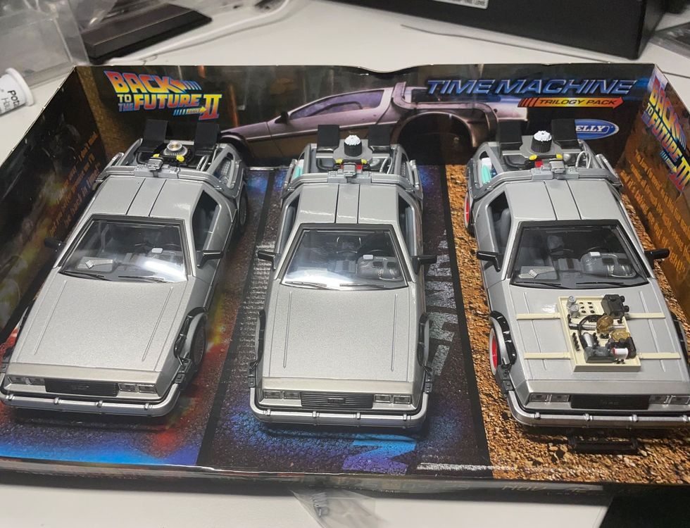 Back to the Future De Lorean Trilogy Pack 1/24 Metall (Neu und ...